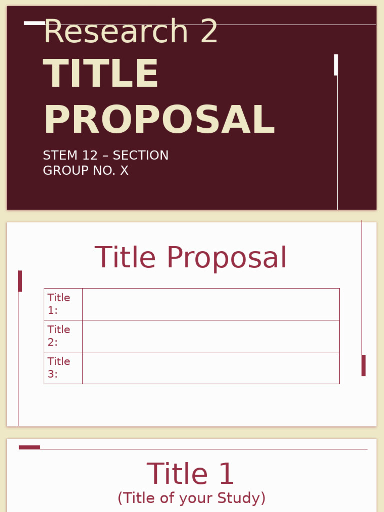PR2 Title Proposal Template | PDF