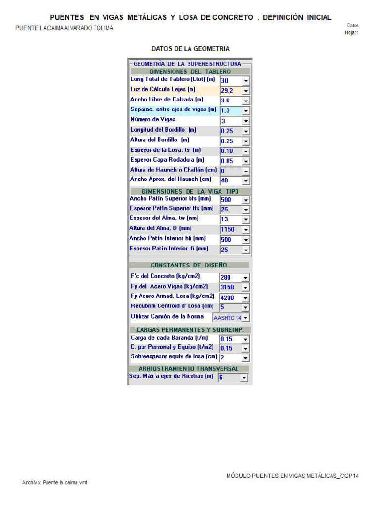 Calculo de Viga Principal | PDF