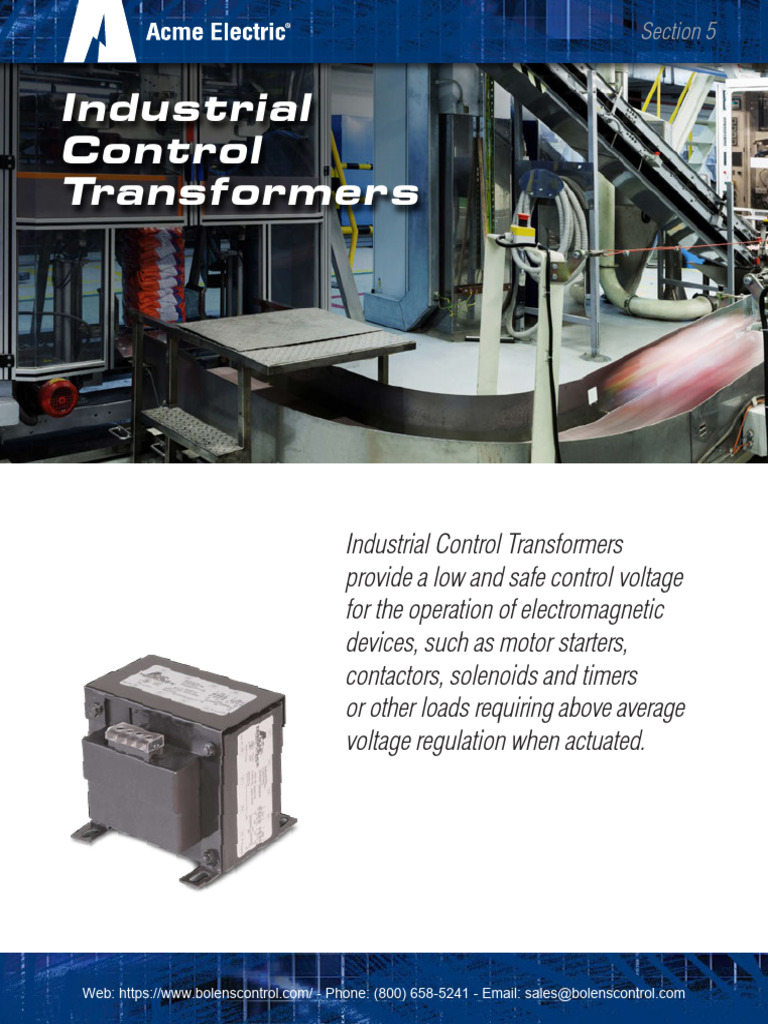 Acme Industrial Control Transformers | PDF | Transformer | Electricity