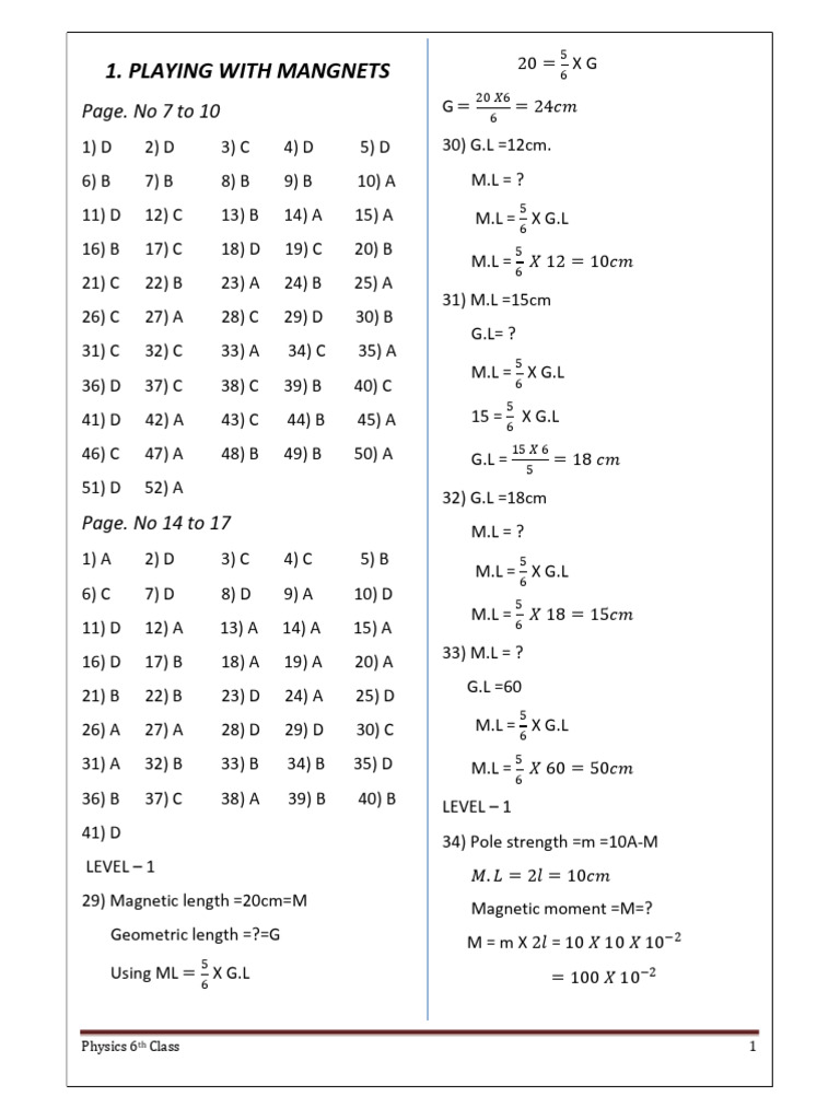 PHYSICS 6 To 8 Class | PDF | Applied And Interdisciplinary Physics | Materials Science