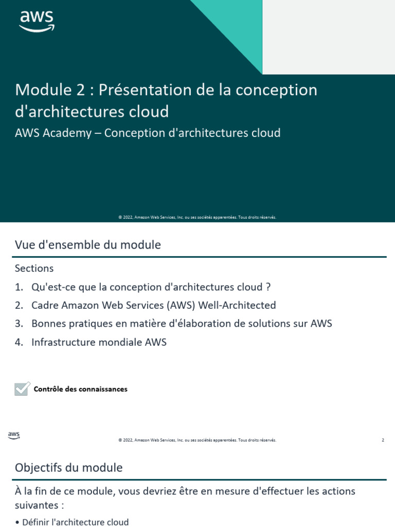 Présentation de l'architecture cloud AWS | PDF | Amazon Web Services ...
