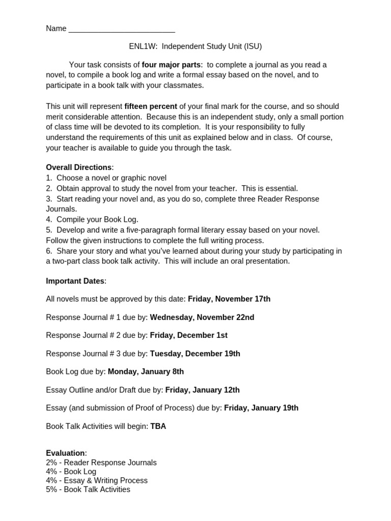 Course Culminating - ENL1W-jack Homer | PDF