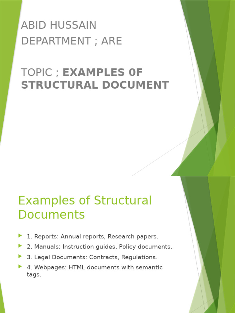 Structural Document Presentation | PDF