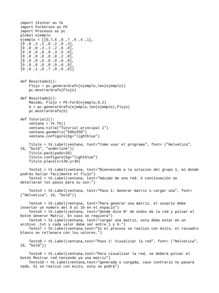 Tutorial Ford | PDF | Algoritmos | Matemáticas Aplicadas