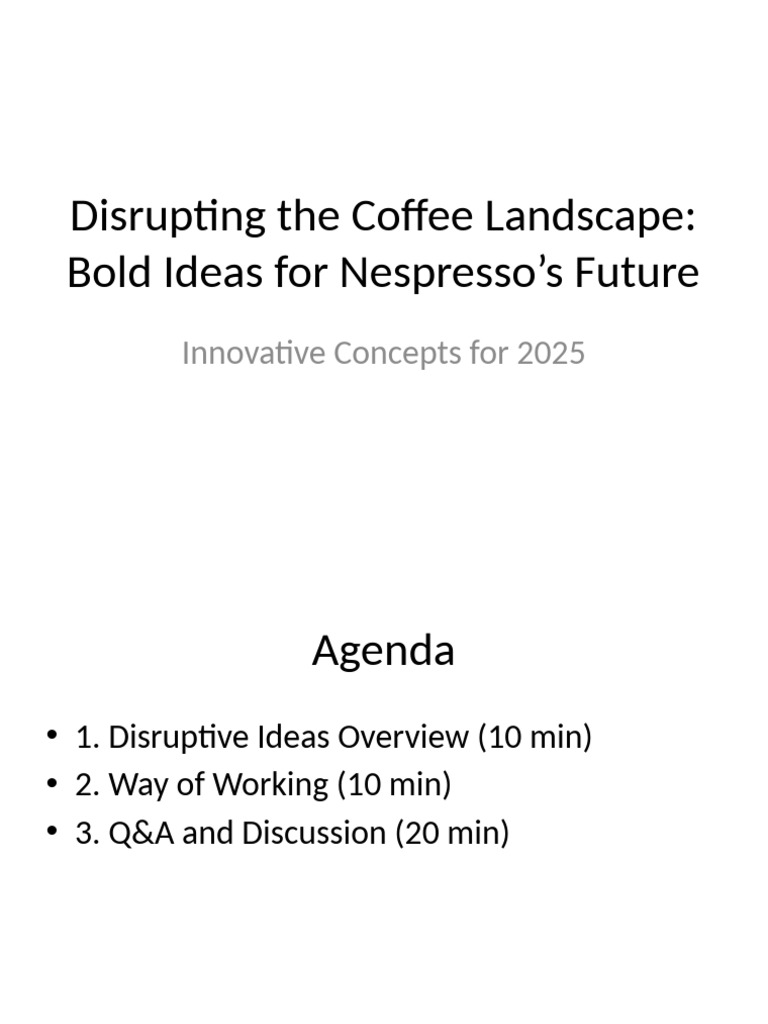 Nespresso Smart Machine Presentation Final | PDF | Sustainability | Coffee