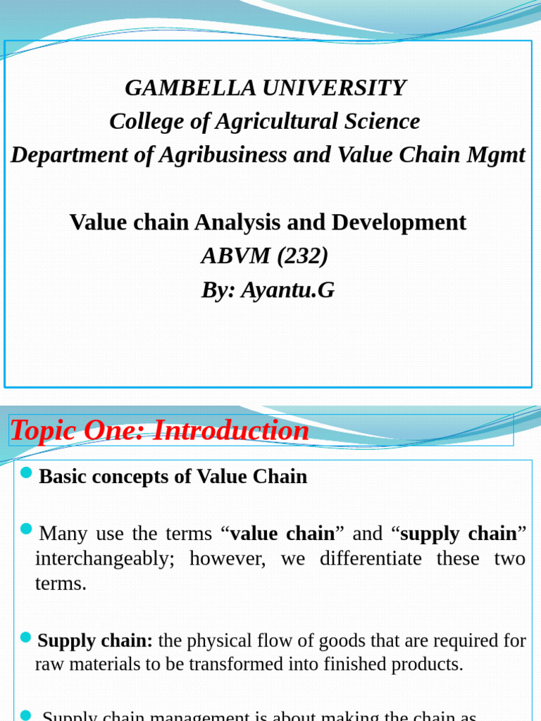 Value Chain 1$2 | PDF | Value Chain | Supply Chain