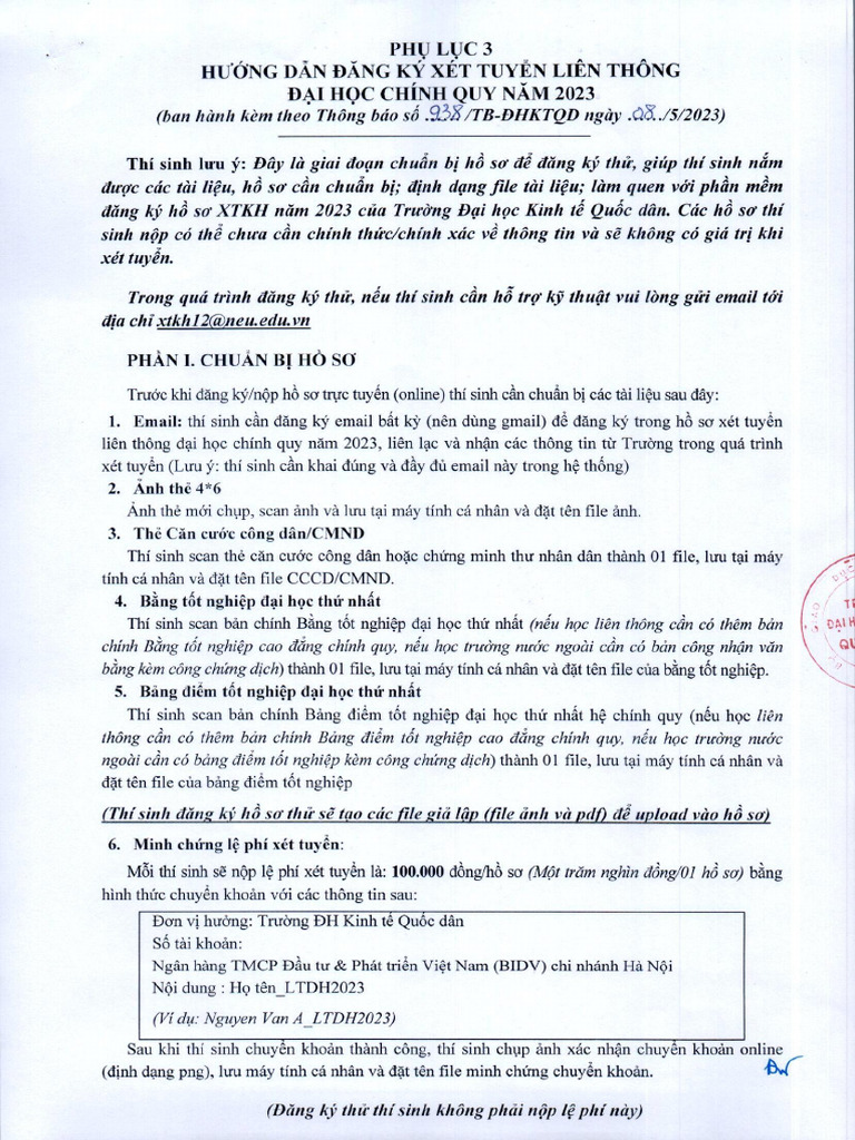 Pl3-Hướng Dẫn Liên Thông Đh-đăng Ký Thử | PDF