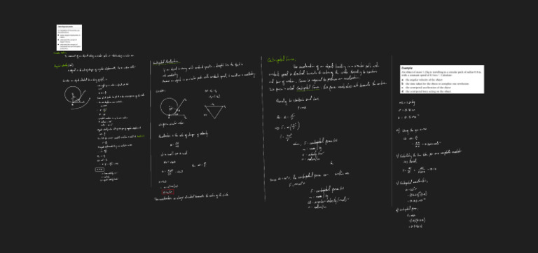 Circular Motion - Whiteboard Notes | PDF