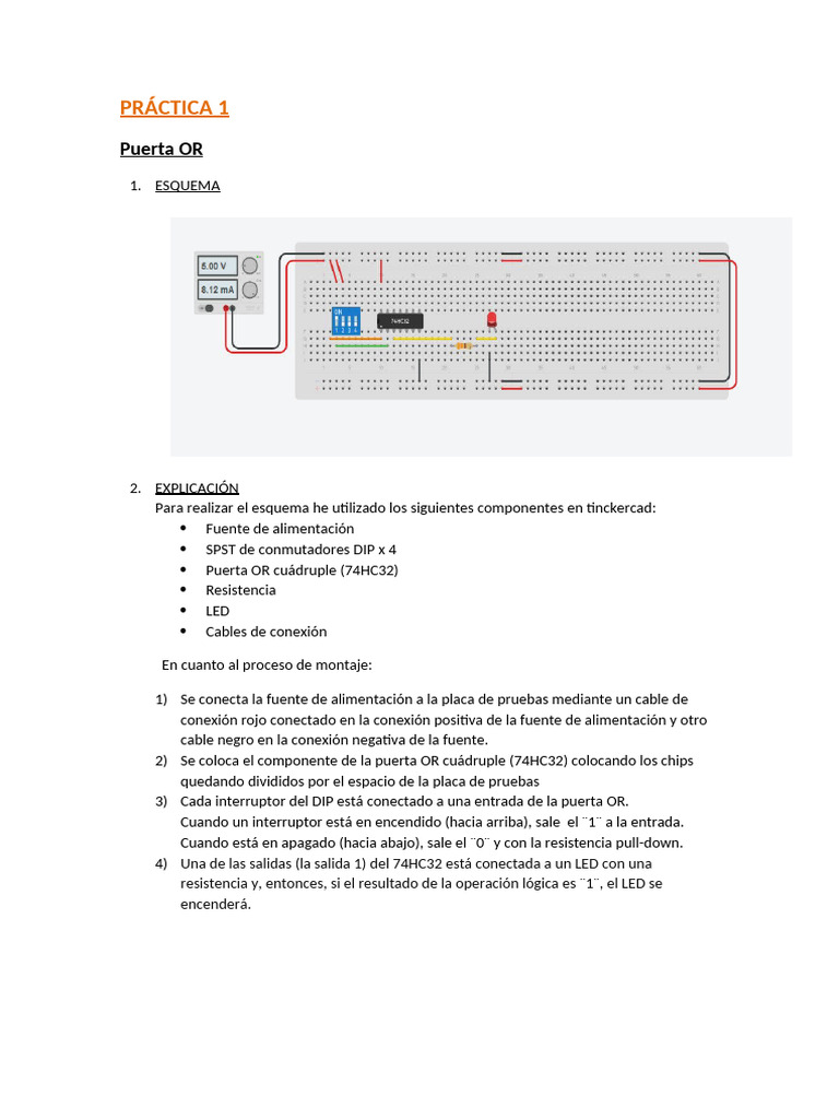 Prácticas Electrónica Digital | PDF | Decimal codificado en binario | Diodo emisor de luz