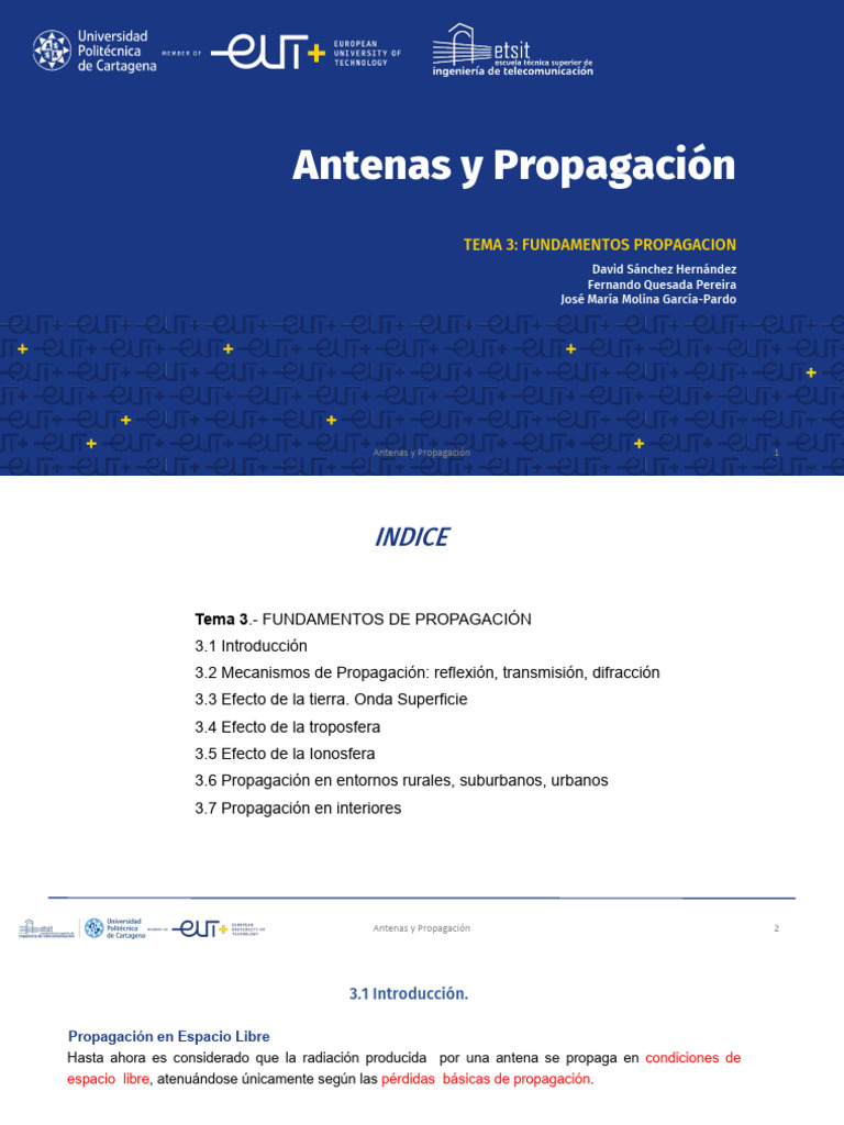 Tema 3 | PDF | Antena (Radio) | Polarización (ondas)