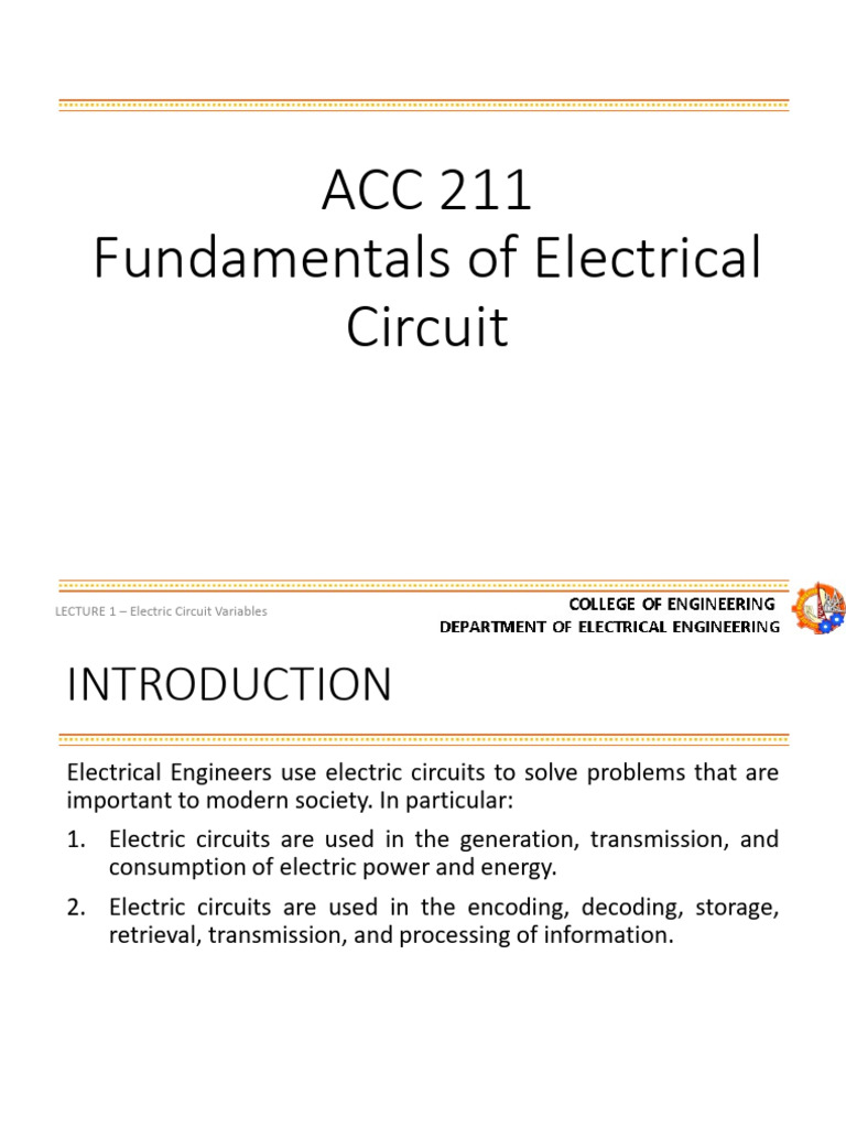 Electric Circuit Variables Guide | PDF | Electricity | Electric Charge
