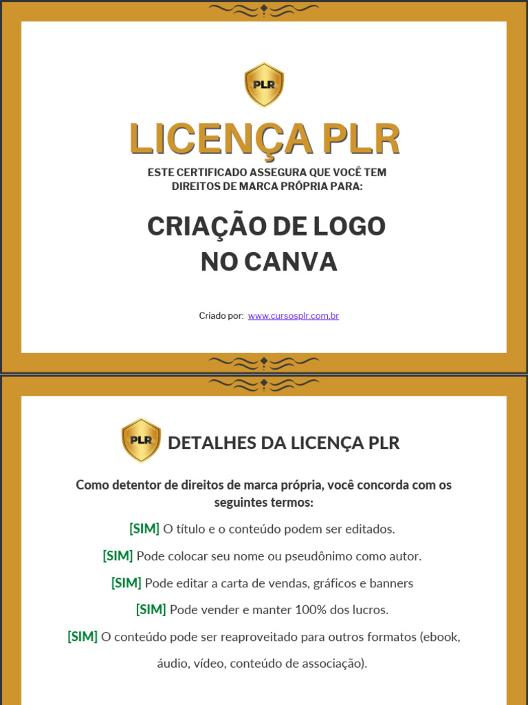 Licenca PLR Criacao de Logo | PDF | YouTube | Informática