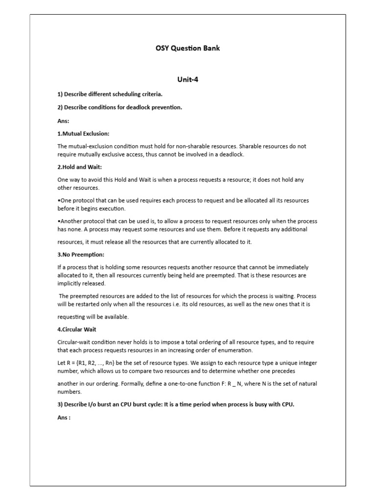CT 2 QB Answer | PDF | Scheduling (Computing) | Computer Data Storage