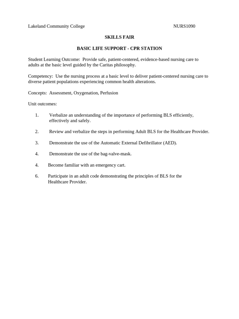 BLS Study Guide | PDF | Cardiopulmonary Resuscitation | Heart