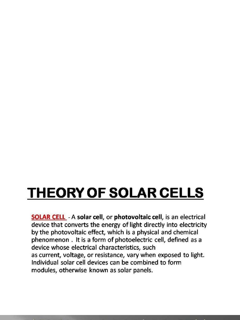 1.solar Cell | PDF