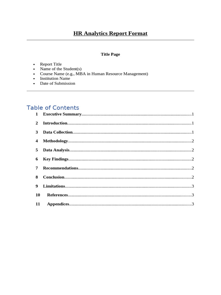 HR Analytics Report Format | PDF | Analytics | Data