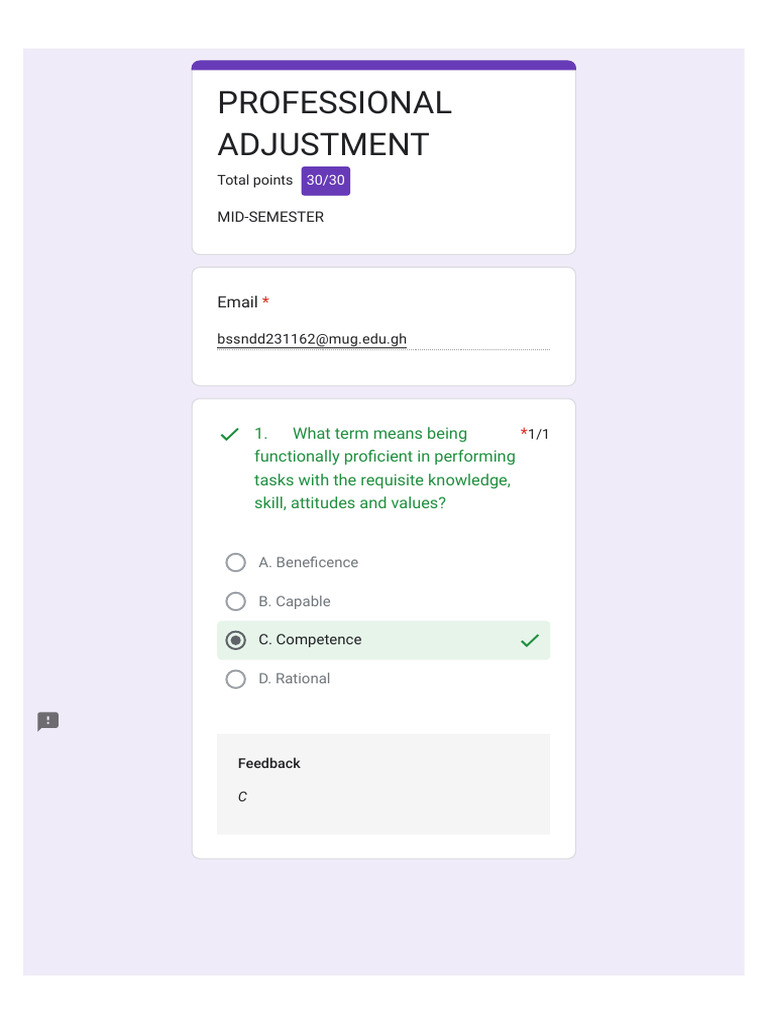 Professional Adjustment 1 | PDF | Assault | Nursing