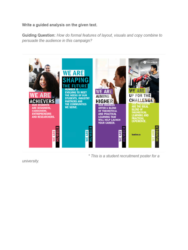Analyzing University Recruitment Poster | PDF