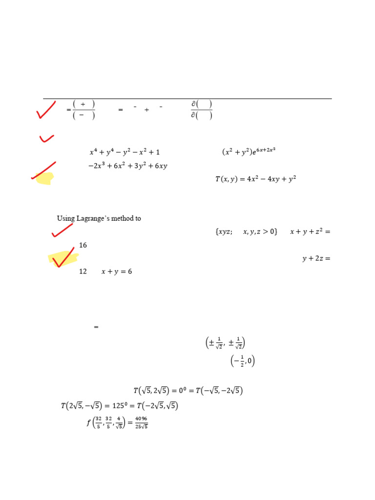 Tut 4 Jacobian MaximaMinima | PDF | Geometry | Mathematics
