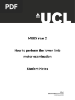 Lower Limb Neurological Examination OSCE Checklist Geeky Medics | PDF ...