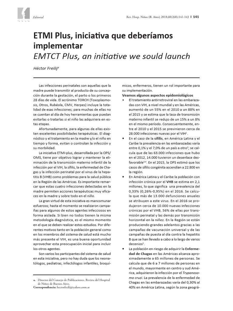 ETMI Plus, Iniciativa Que Deberíamos | PDF | VIH | Hepatitis B