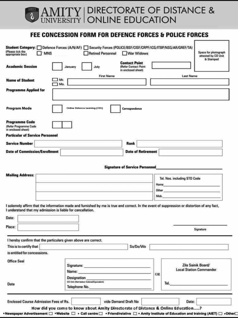 188defence Concession Form | PDF