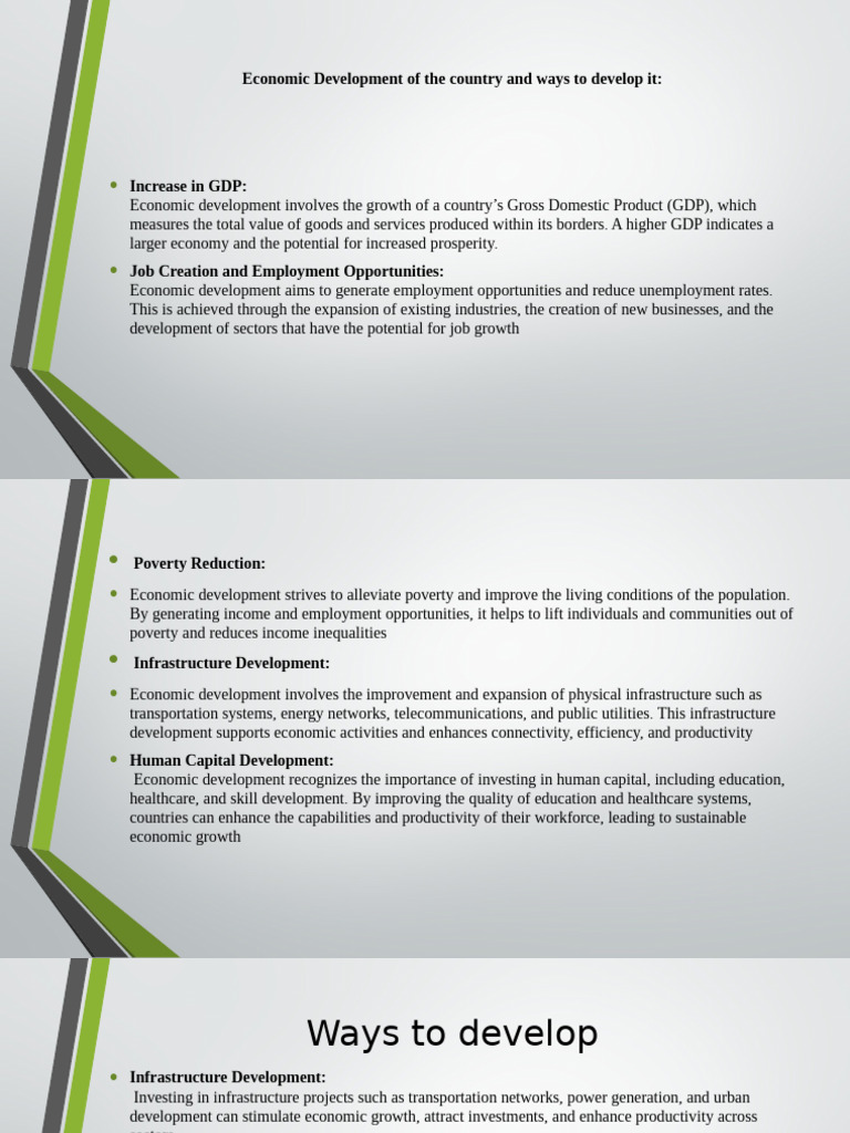 Economic Development of The Country and Ways To | PDF | Insurance ...