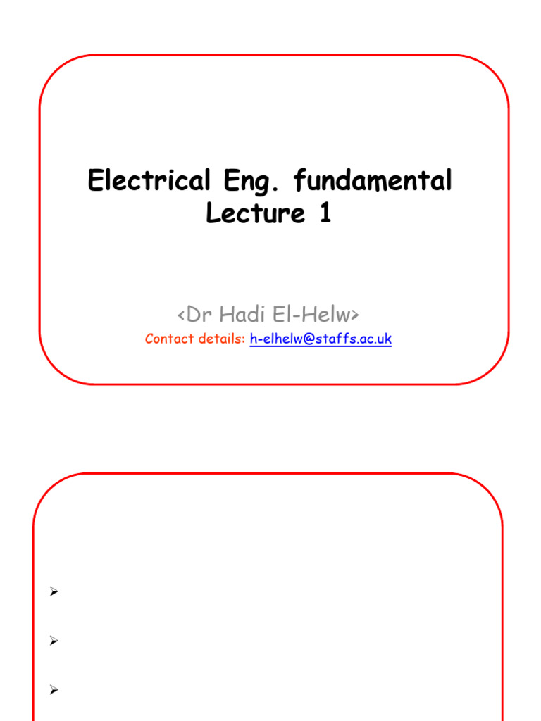 Electrical Fundamental All Lectures | PDF | Root Mean Square | Inductor