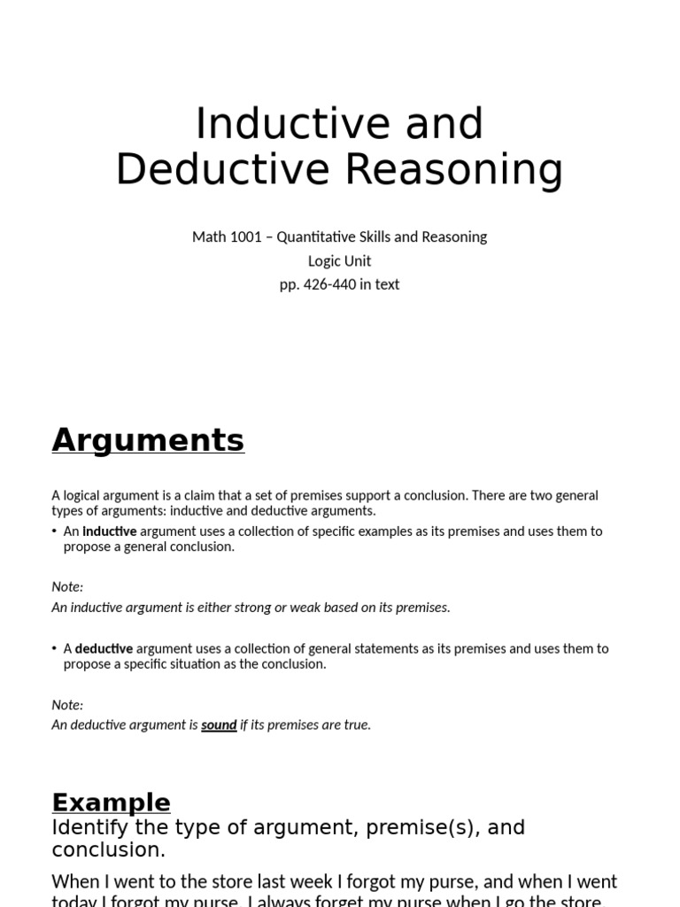 Inductive and Deductive Reasoning-Annotated | PDF | Argument | Deductive Reasoning