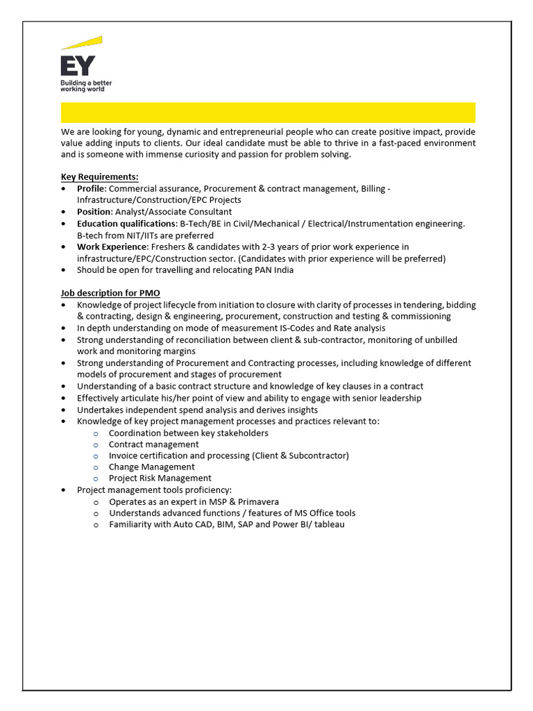 Job Description: Key Requirements: Profile Position Education ...