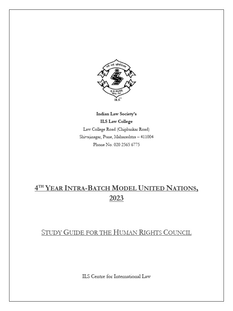 HRC Study Guide - Intra-Batch MUN 2023 | PDF | Sudan | Refugee