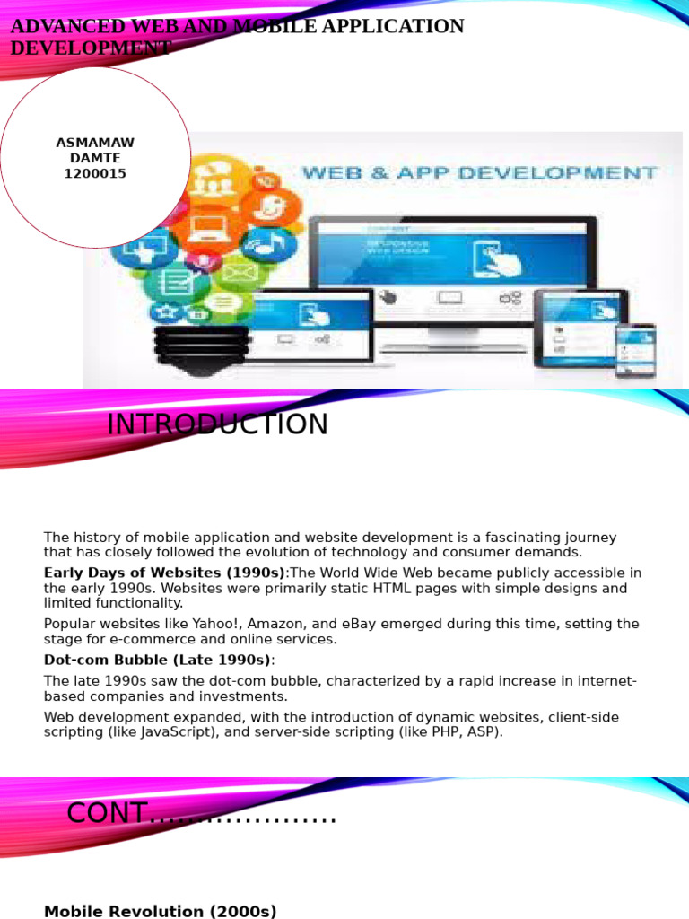 Advanced Web and Mobile Application Development | PDF | Mobile App | World Wide Web