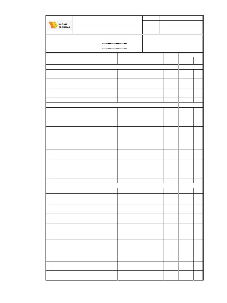 Form Inspeksi K3 - JSA, Work Permit, Inspeksi | PDF