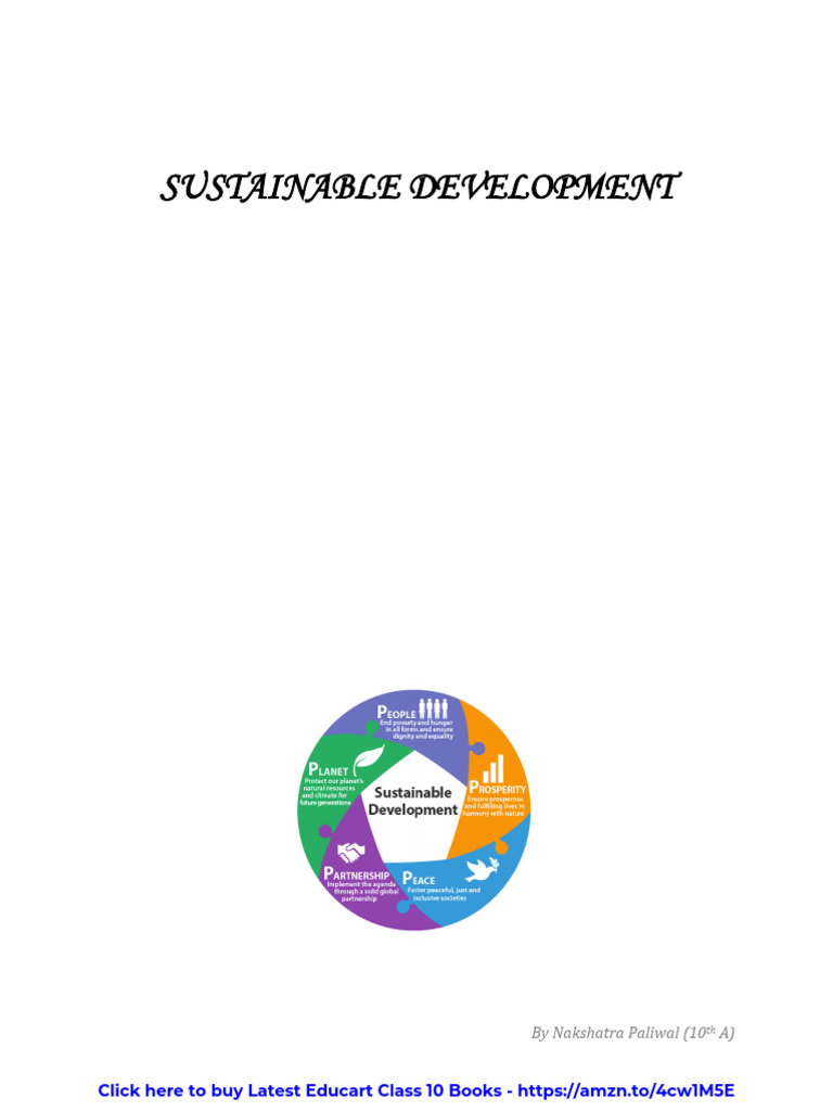 Sustainable Development for Class 10 | PDF | Sustainability ...
