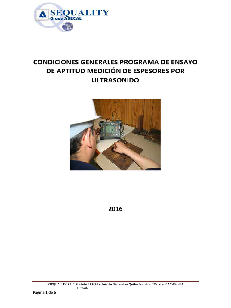 Condi Grles EA ASEQ US | PDF | Ultrasonido | Laboratorios