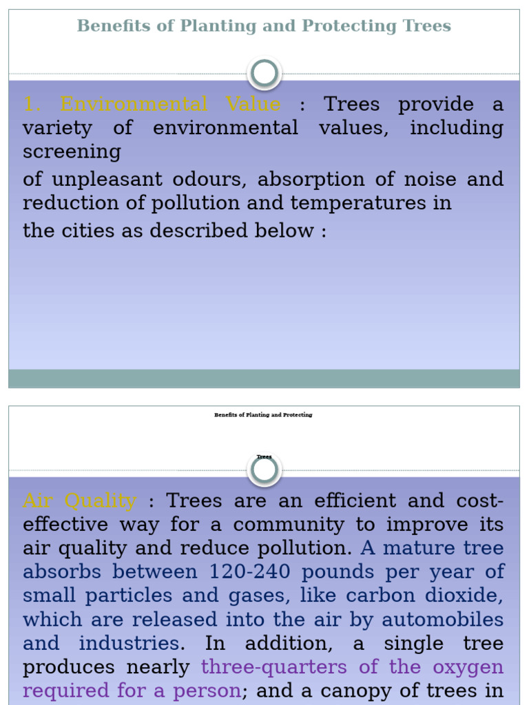 Benefits of Planting and Protecting Trees Lec-7 | PDF | Surface Runoff ...