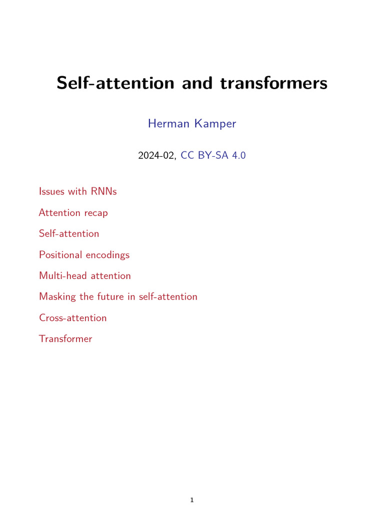 11 Transformers Notes | PDF | Computational Neuroscience | Machine Learning