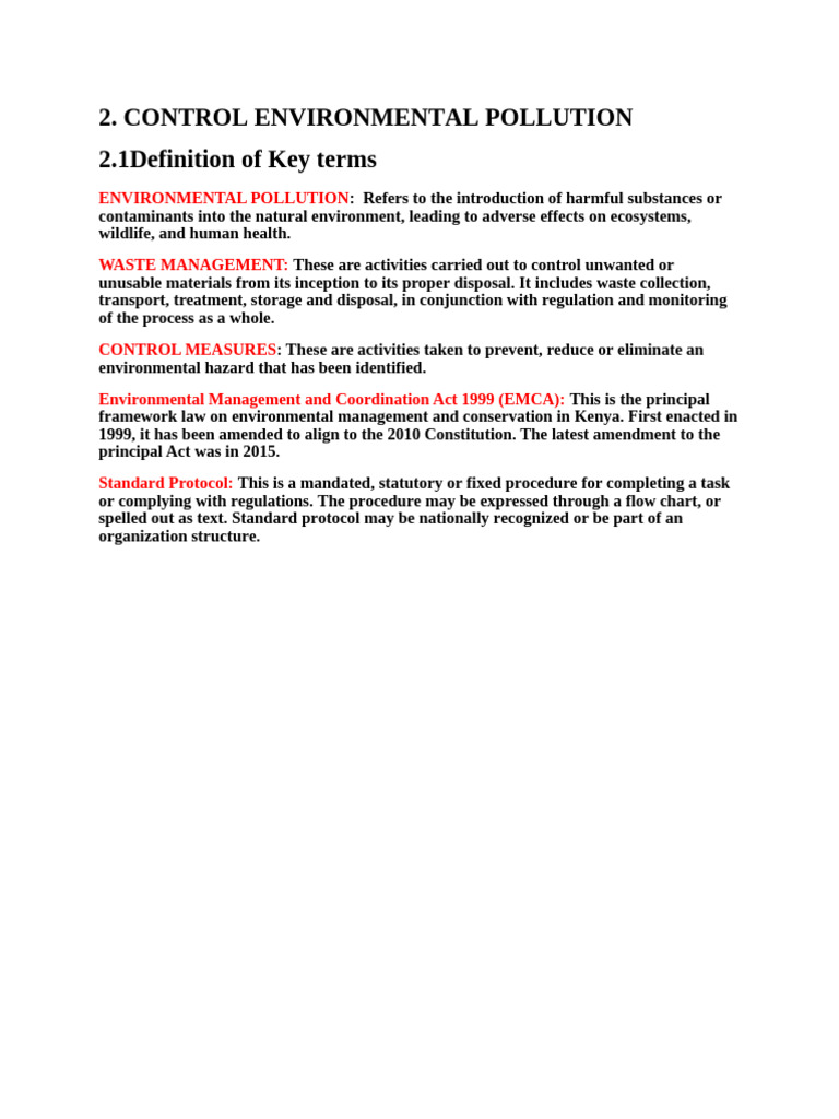 Control Environmental Pollution | PDF | Water Pollution | Air Pollution