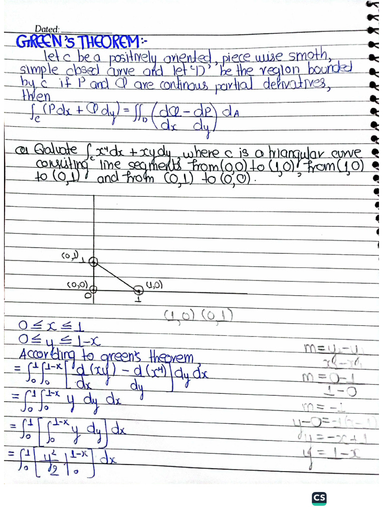 Green's Theorem Stoke's Theorem | PDF