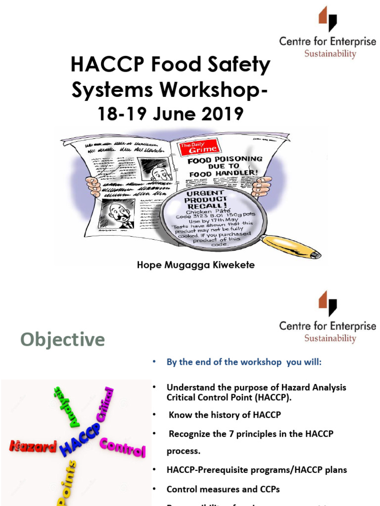 Presentation HACCP Food Safety Systems | PDF | Hazard Analysis And ...
