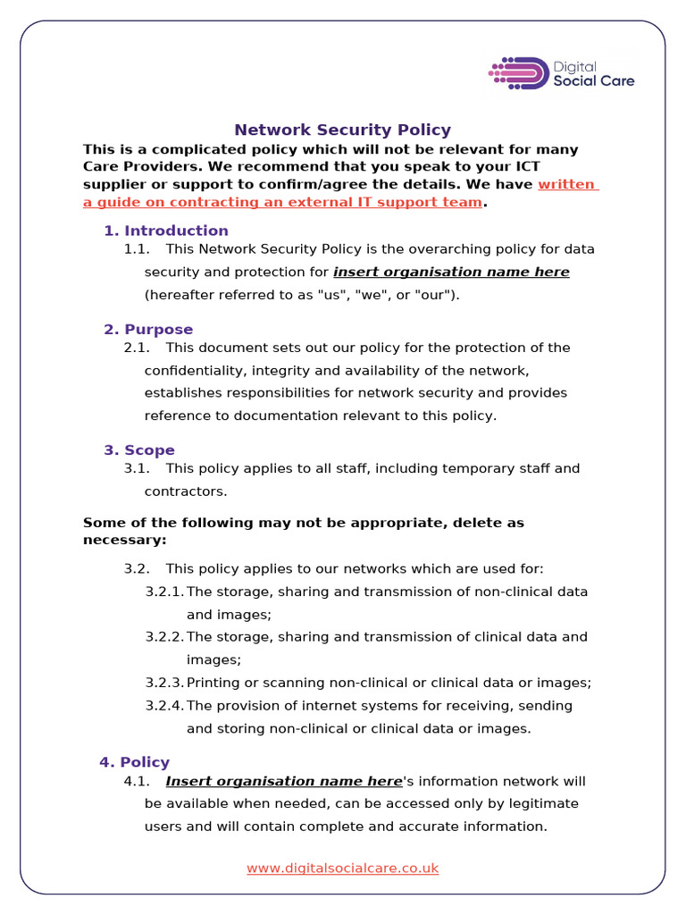 Network Security Policy Guide | PDF | Security | Computer Security