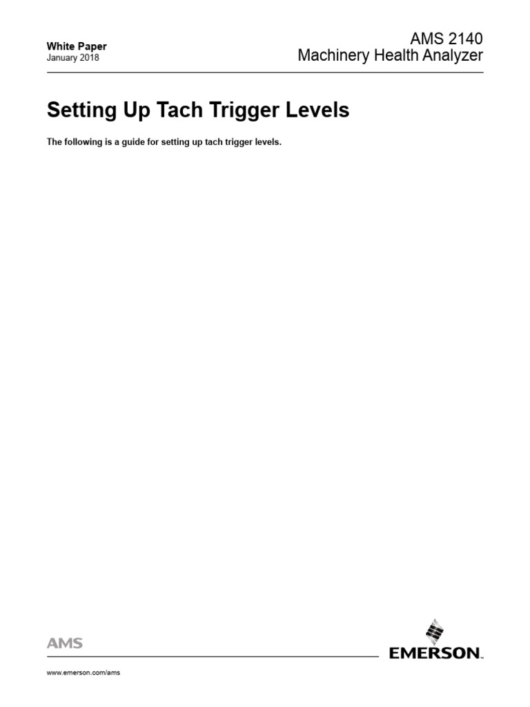 White Paper Setting Up Tach Trigger Levels Ams en 39100 | PDF | Electronics | Computer Engineering