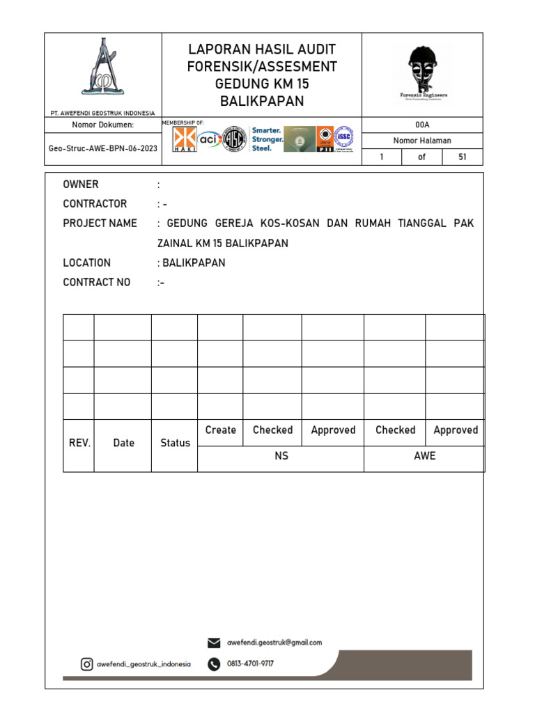 Laporan Hammer Test Dan Rebar | PDF