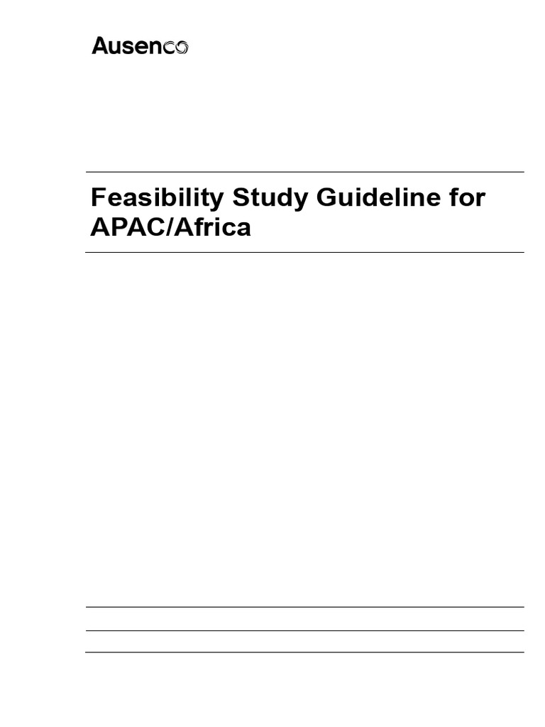 Feasibility Study Guideline For APAC Africa | PDF | Risk | Feasibility Study