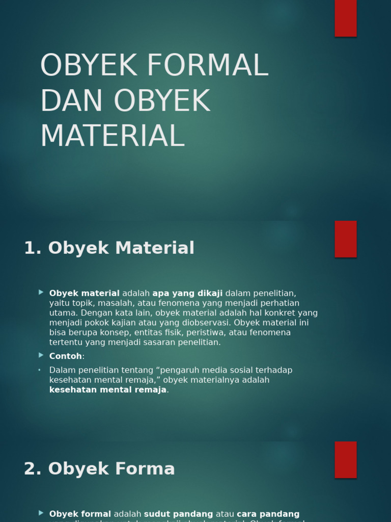 Obyek Formal Dan Obyek Material | PDF