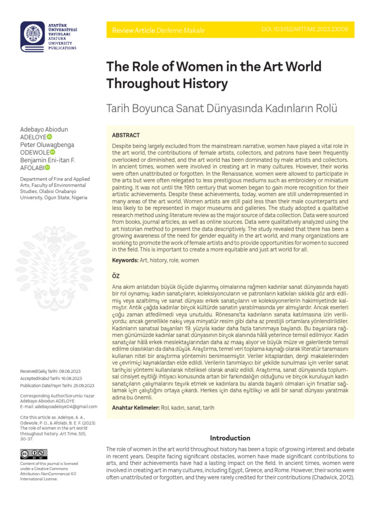 3 The Role of Women in Art | PDF | Art History | Impressionism