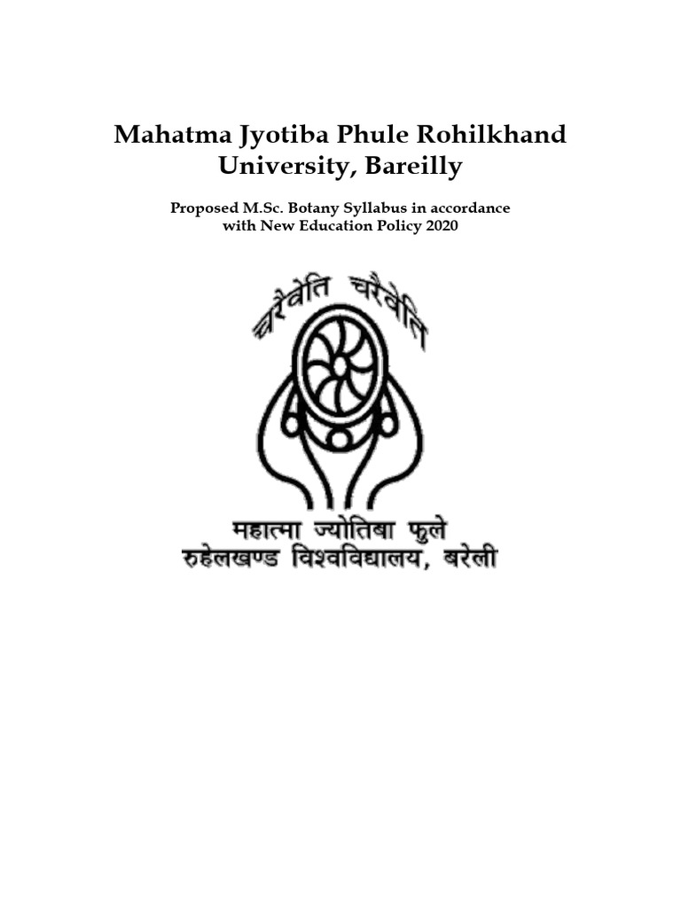 MSC Botany Syllabus 07122022 | PDF | Protein Targeting | Statistics