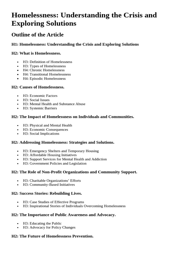Homelessness | PDF | Cost Of Living | Homelessness