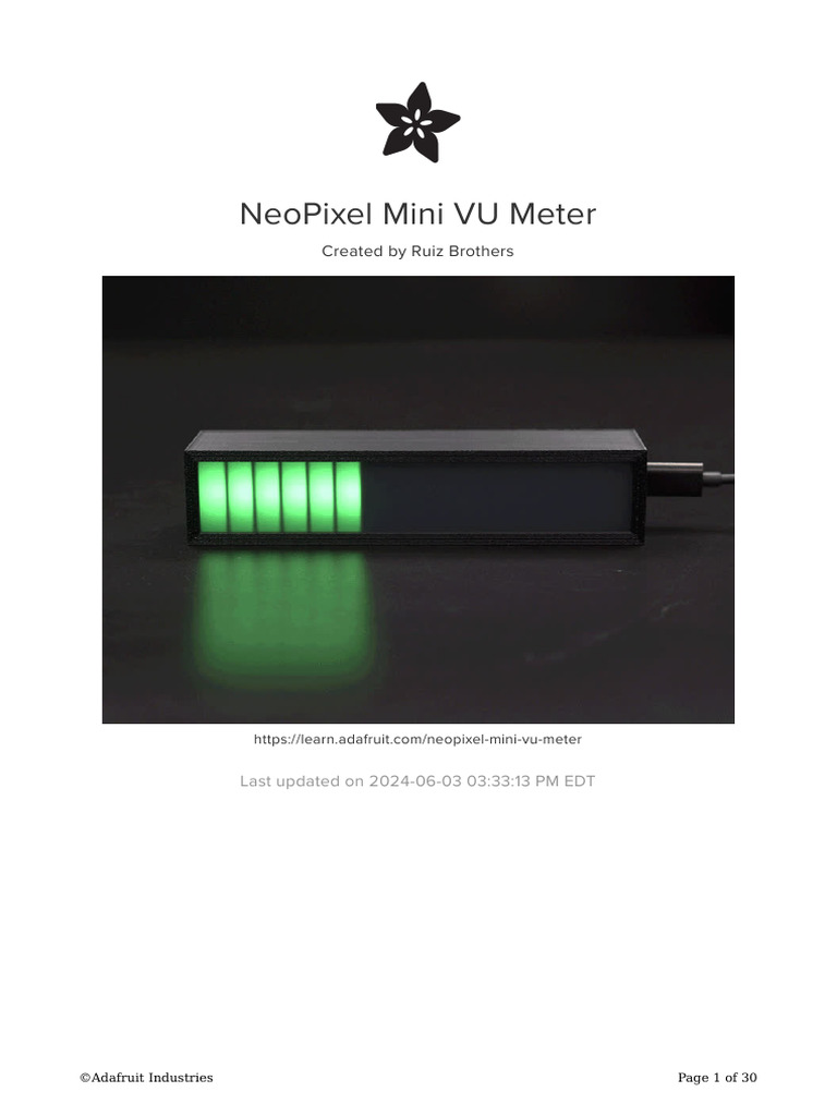 Neopixel Mini Vu Meter | PDF | Booting | Wire