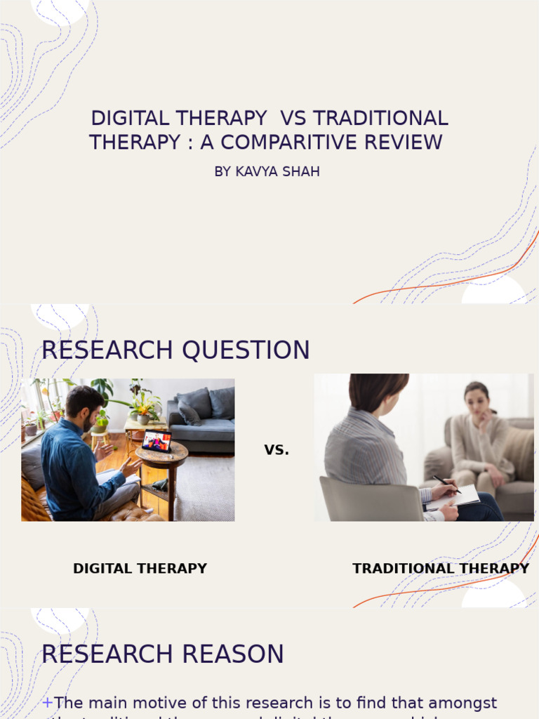 Digital Therapy Vs Traditional Therapy | PDF | Clinical Medicine ...